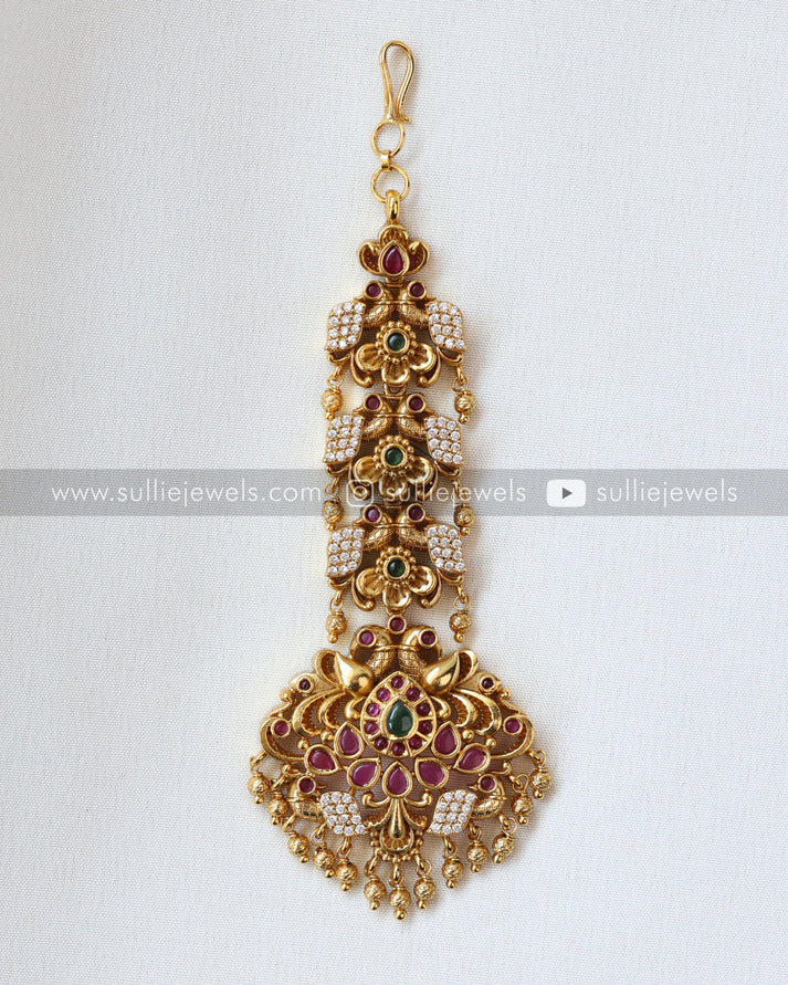 Premium Peacock Stone Tikka – sulliejewels