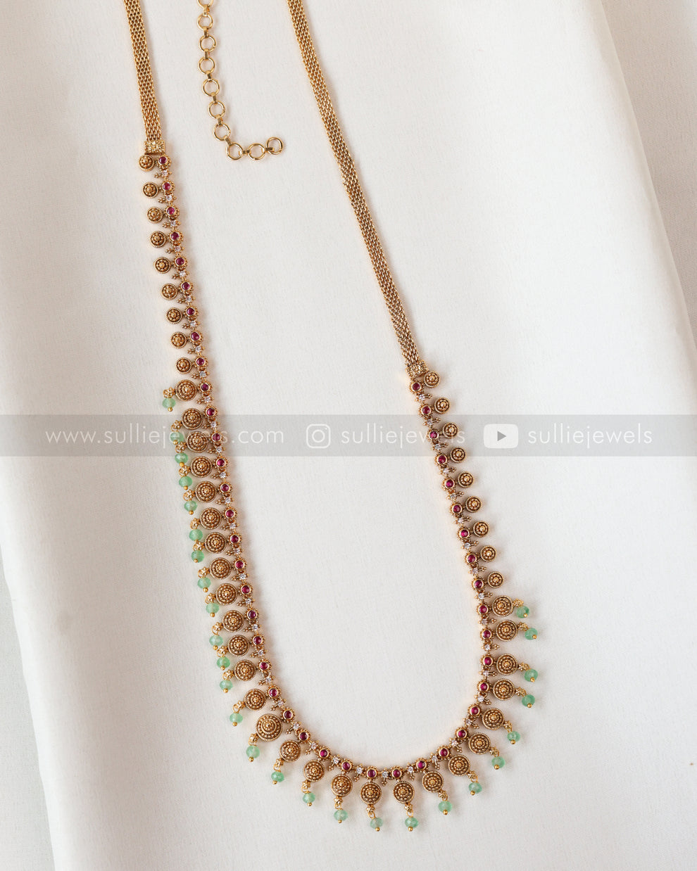 H188 - Minimal Mint No Idol Design Hipchain – sulliejewels