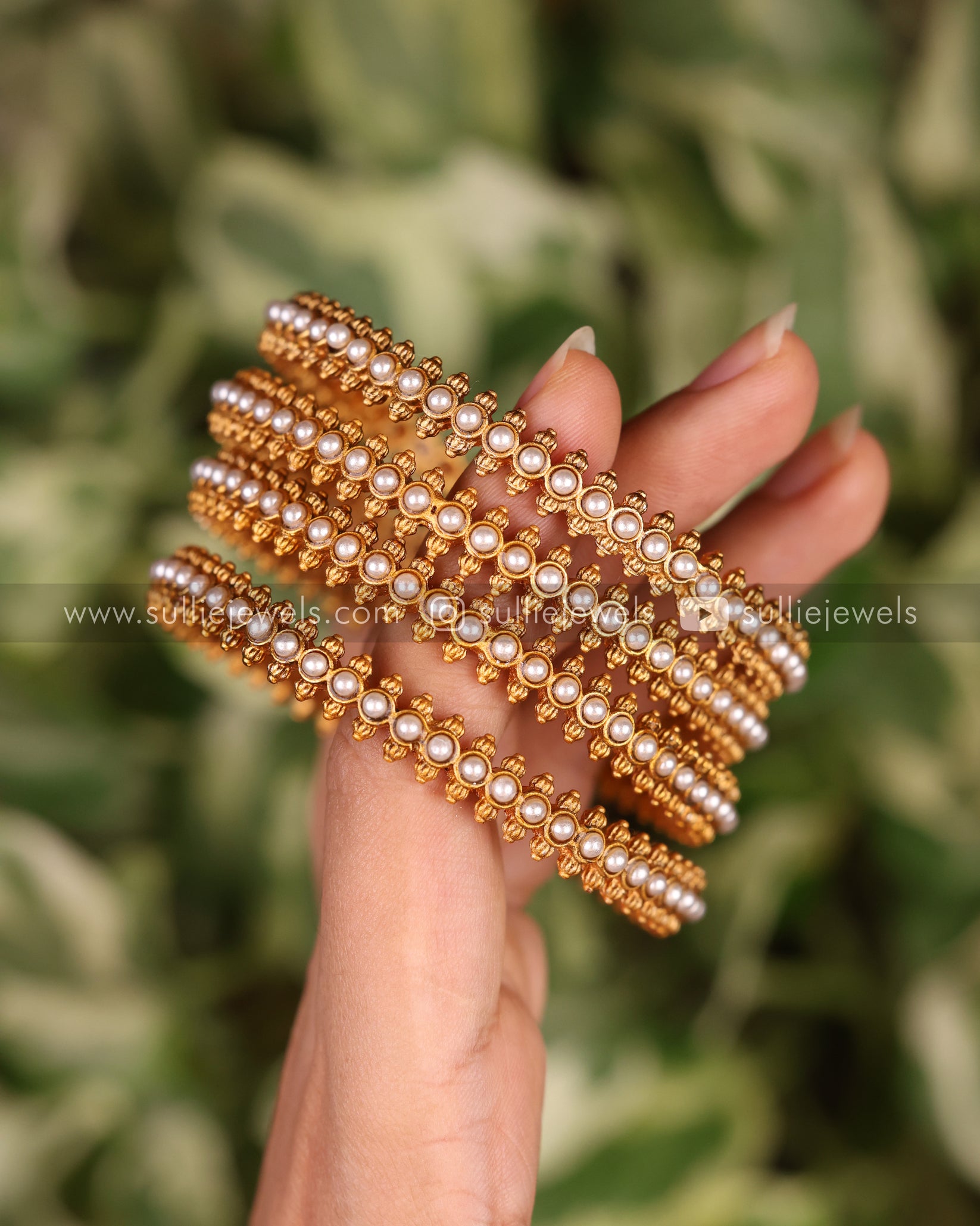 Sullie Basic - Pearl Bangle Set of 4 – sulliejewels