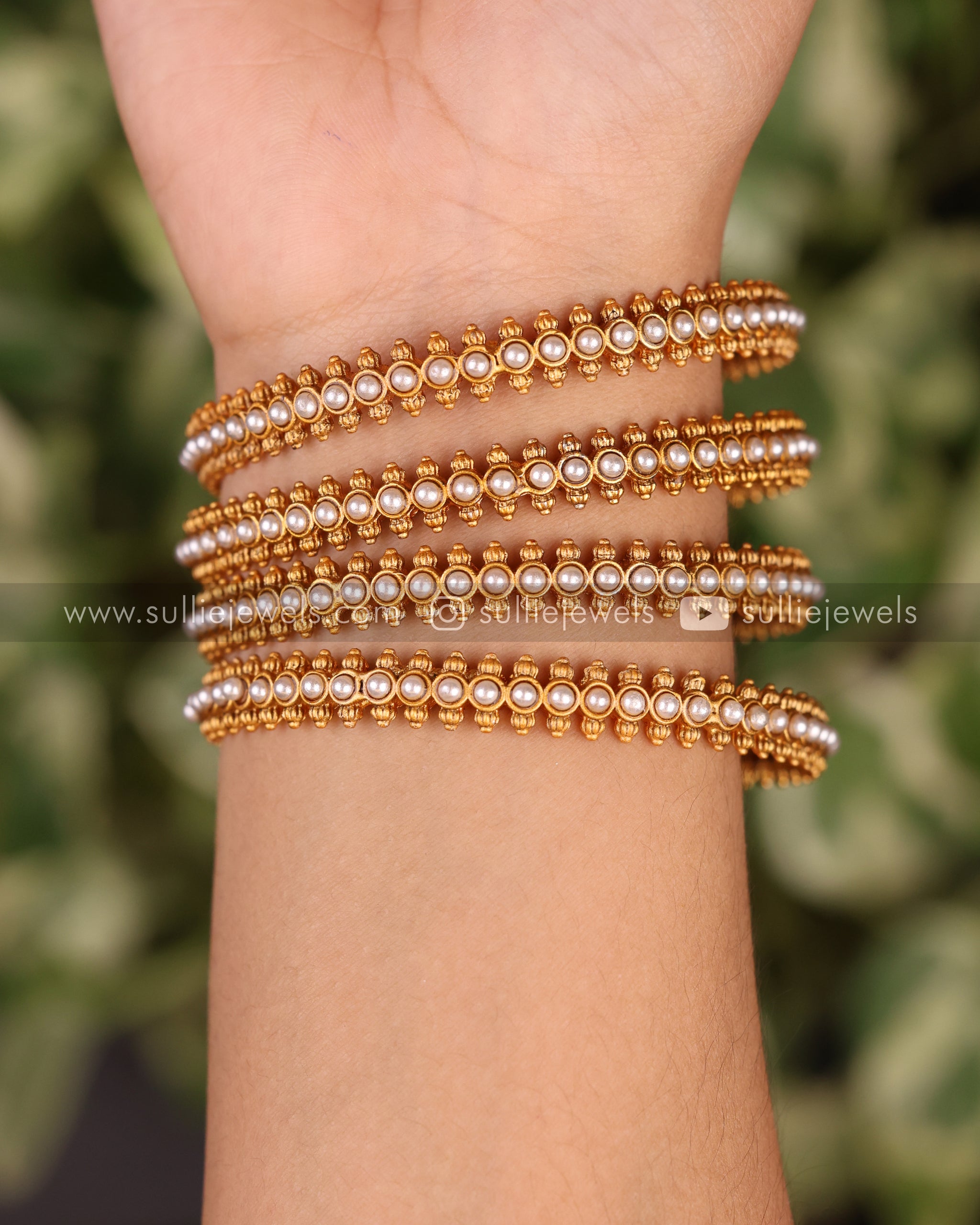 Sullie Basic - Pearl Bangle Set of 4 – sulliejewels