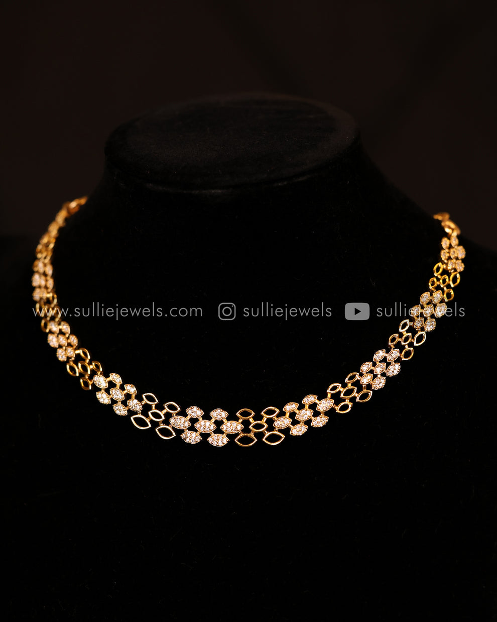 Diamond Mini Honeycomb Necklace Set – sulliejewels